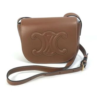 Celine Pre-owned Leder Schultertasche - - Pre-owned - Damen - Braun - ONE SIZE