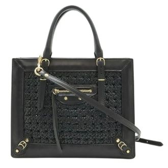 Balenciaga Pre-owned Papier Mini Leather 2way Bag - Femme - Pre-owned - Noir - Taille: ONE Size