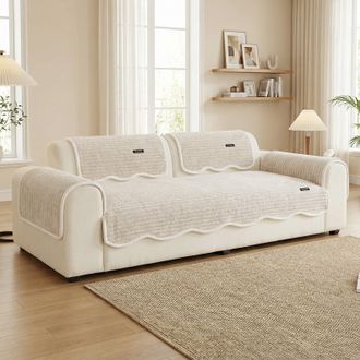 Shanna Sofa &uuml;berzug Sofabezug 1 2 3 4 Sitzer Sofabez&uuml;ge Couch &Uuml;berzug L Form Ecksofa Sofa Couch Cover &Uuml;berwurfdecke, Sofahusse Sofa&uuml;berw&uuml;rfe rutschfest Sofa 