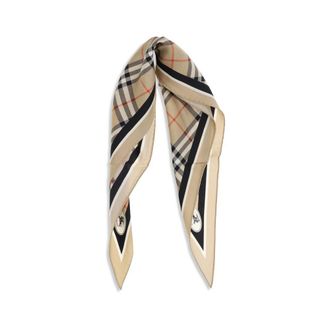 Burberry Womens Beige Silk Scarf