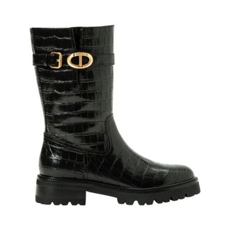 Twinset Bikerstiefel Art. 252Tcp198 - - Shoes - Damen - Schwarzk - 40 EU