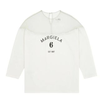 Maison Margiela Femme, Tops, Blanc, Taille: 38 FR T-Shirt