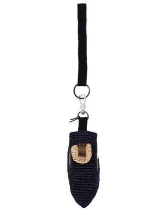 Patou Womens Bag Charm Boat Blue Raffia Accessories