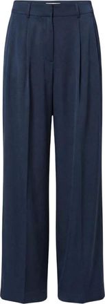 Michael Kors Femme, Pantalons, Bleu, Taille: 32 FR Pantalon Large Fluide en Satin