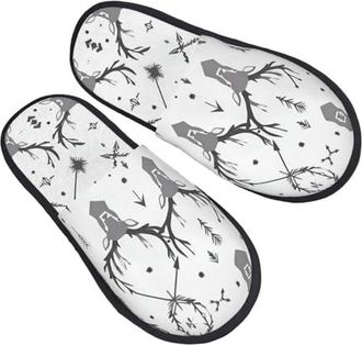 Generic Fl&egrave;ches De Chasse Au Cerf Femme Homme Chaussons Chaud Chaussures De Maison Confortable Slippers Pour Automne Ext&eacute;rieur Int&eacute;rieur M