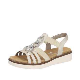 Remonte Damen D2073 Sandale, Muschel/beige-Gold / 60, 36 EU