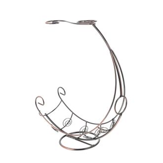 Cabilock Vintage Weinregal im Piratenschiff Design aus Robustem Eisen mit Antiker Kupferoptik Multifunktionaler Wandhalter f&uuml;r Weinflaschen und Gl&auml;ser Dekorati