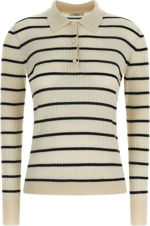 Max Mara Femme, Pulls, Beige, Taille: 42 FR Gitano Polo Sweater