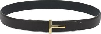 Tom Ford G&uuml;rtel - T Icon Reversible Belt - Gr. 100 - in Schwarz - f&uuml;r Damen