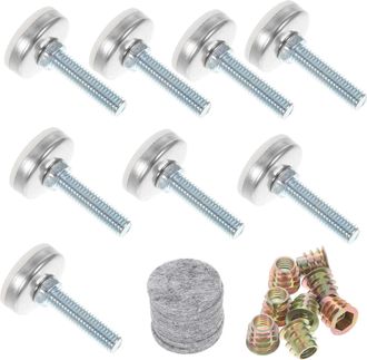 OSALADI 10 Sätze Verstellbare Möbel-nivellierfüße Basis Gewinde Schwere Ausführung Höhenverstellbare Möbelfüße für Tische Stühle Schränke Sofas Betten Stabili