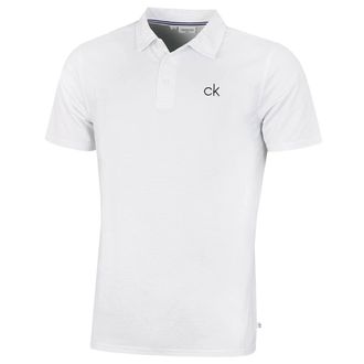 Calvin Klein Herren Zentral Eco Wicking Golf-Polo-Hemd - Weiß - XXXXXL