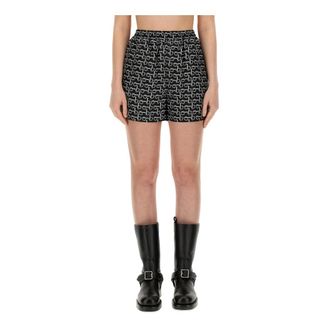 Burberry Femme, Shorts, Noir, Taille: 34 FR Elasticated Waist Short Shorts