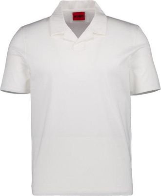 HUGO BOSS Herren Polo-Shirt wei&szlig; Baumwoll-Jersey