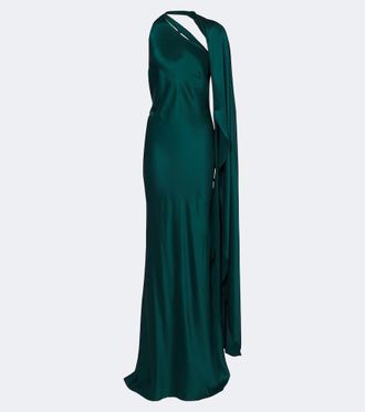 The Sei Robe longue &agrave; cape en satin de soie