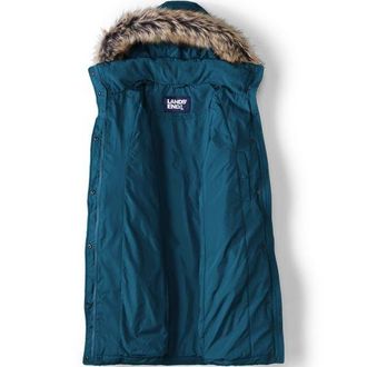 Lands End Daunenmantel mit Kapuze, Damen, Gr&ouml;&szlig;e:56-58 plus, Blau, Polyester, by Lands End