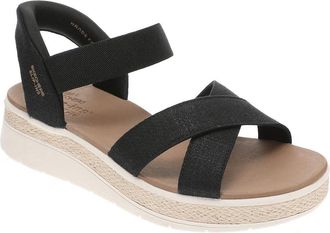 Skechers Damen Bobs Sun Ray-Bright Take Hands Free Slip-ins Sandale, Schwarz/Wei&szlig;, 35 EU