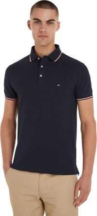 Tommy Hilfiger Herren Poloshirt Kurzarm 1985 Rwb Tipped Slim Polo Slim Fit, Blau (Desert Sky), XS