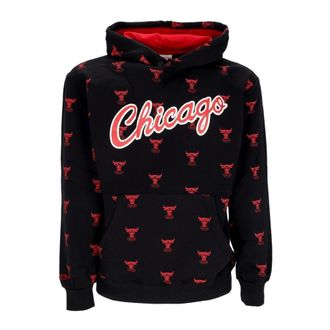 Mitchell & Ness Chicago Bulls AOP Fleece Hoodie - - Sweatshirts & Hoodies - Herren - Schwarzk - XL