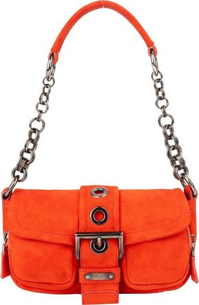 Prada Crossbody Bags - Prada Orange Suede Triangle Shoulder Bag - Gr. unisize - in Bunt - für Damen