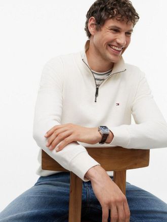 Tommy Hilfiger Sweatshirt ESSENTIAL FLEECE 1/4 ZIP mit Stehkragen
