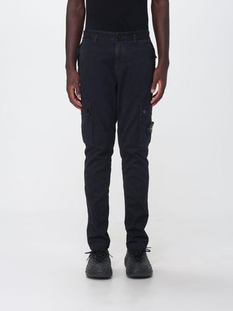 Stone Island Pantalon cargo en coton organique stretch avec logo Compass