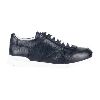 Kiton Homme, Chaussures, Bleu, Taille: 42 EU Leather Deer Baskets