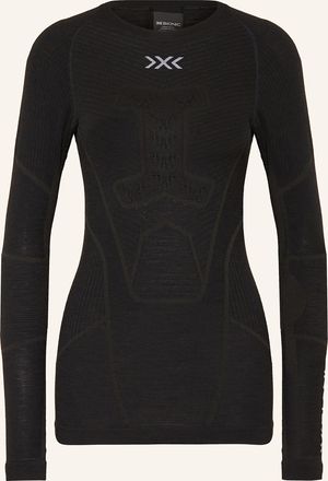 X Bionic X-Bionic Funktionsw&auml;sche-Shirt Symbio Merino Aus Merinowolle schwarz