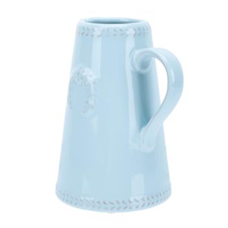 Cabilock Blumenvase Keramik Blau Mit Gepr&auml;gtem Muster Dekorative Vasen F&uuml;r Stilvolle Heimdekoration Hochwertige Keramikblumenvase F&uuml;r Eleganten Schmuck