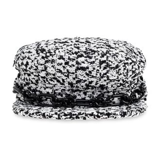 Balmain Femme, Accessoires, Gris, Taille: M Tweed Turtleneck Cap