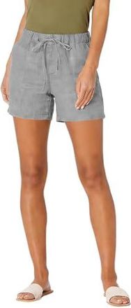 Generic Short en lin pour femme - &Eacute;l&eacute;gant - Couleur unie - En coton et lin - Taille &eacute;lastique - Avec cordon de serrage - Coupe ample - Pantalon d&eacute;contract&eacute; d&eacute;