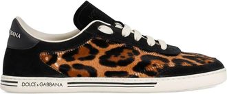 Dolce & Gabbana Leichte Saint Tropez Sneakers mit Leo-Print - Braun