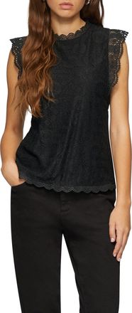 QS by s.Oliver Damen 2156978 Blusentop Aus Spitze, 9999, L EU