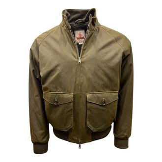 Baracuta G9 Harrington Wachsjacke - - Jackets - Herren - Gr&uuml;n - L