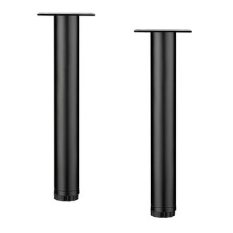 Generic Schwarze Sofabeine Aus Metall (10, 12, 13 cm) - Ersatz F&uuml;r M&ouml;bel Wie B&uuml;cherregale, Tische, Schr&auml;nke, Kommoden Mit Verstellbaren, Rutschfesten Fu&szlig;kappe