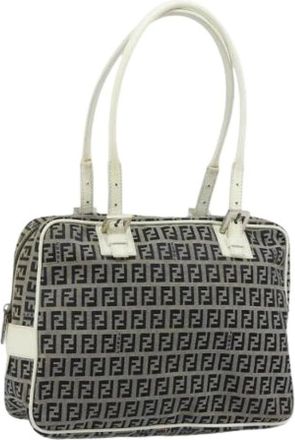 Fendi Sac &agrave; main en toile Zucchino Pre-owned - Femme - Pre-owned - Bleu - Taille: ONE Size