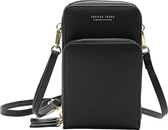 Generic Sac à bandoulière pour femme avec sangle réglable - Motif solide - Fermeture éclair - Multifonction - Pour le quotidien, les voyages, le shopping