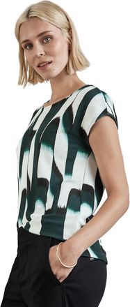 Street One Damen A321955 Bedrucktes Ottoman-Shirt, Hunter Green, 36