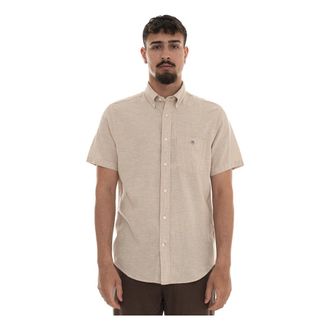 GANT Homme, Chemises, Beige, Taille: 4XL Chemise &agrave; manches courtes
