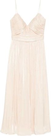 Costarellos Costarellos, Femme, Robes, Blanc, Taille: 40 FR Robe &agrave; bretelles en soie