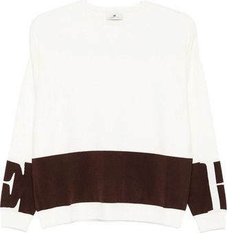 Elisabetta Franchi Rundhalspullover - Weiß