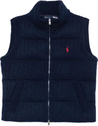 Polo Ralph Lauren Gilet imbottito in maglia a trecce - - Jackets - Damen - Blau - L