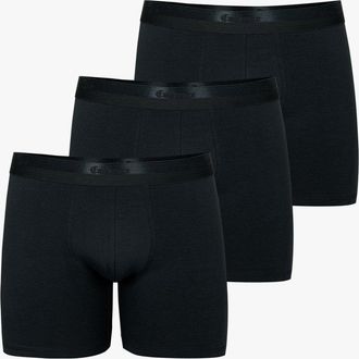 Eminence Lot de 3 boxers longs unis en coton m&eacute;lang&eacute;
