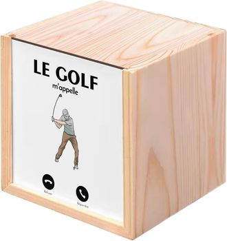 Fabulous Holzkiste - Le Golf Mapppelle Freizeit, Sport, Grün (10 x 10 x 10 cm)