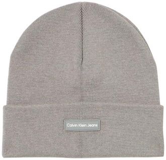 Calvin Klein Jeans Femme INST PATCH BEANIE K60K612322, Grey (Grey Heather), OS