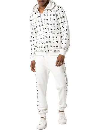 Red Bridge Trainingsanzug mit grafischem Muster Zweiteiliger Sportanzug mit Kapuzenjacke und Jogginghose Ecru XXL