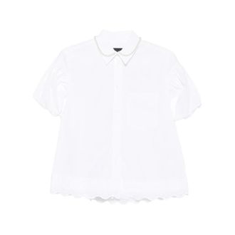 Simone Rocha Klassische Hemdbluse mit verdeckter Knopfleiste und Verzierungen - - Blouses & Shirts - Damen - Wei&szlig; - 2XS