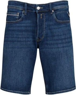 Replay Short jean en coton m&eacute;lang&eacute;