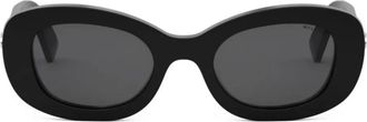Bulgari lunettes de soleil &agrave; monture g&eacute;om&eacute;trique - Noir
