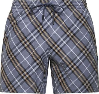 Burberry Homme, Maillots de bain, Bleu, Taille: 2XL Wave Check Nylon Swim Shorts