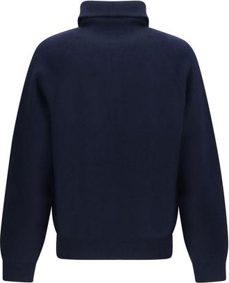 Prada Half-Zip Wool and Cashmere Sweatshirt - Navy
